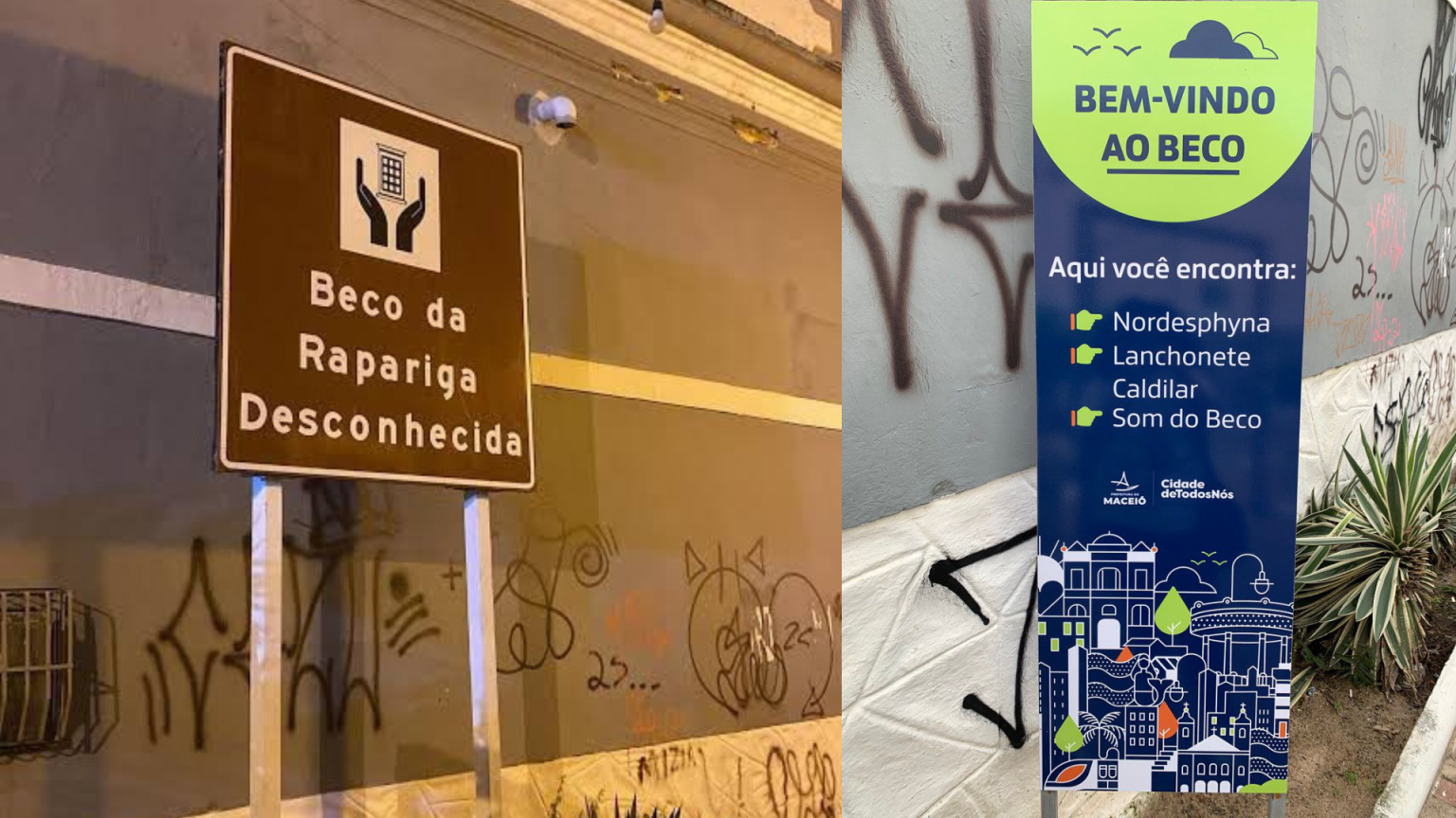 Placa do Beco da Rapariga Desconhecida é reinstalada em Maceió após críticas de moradores e ...